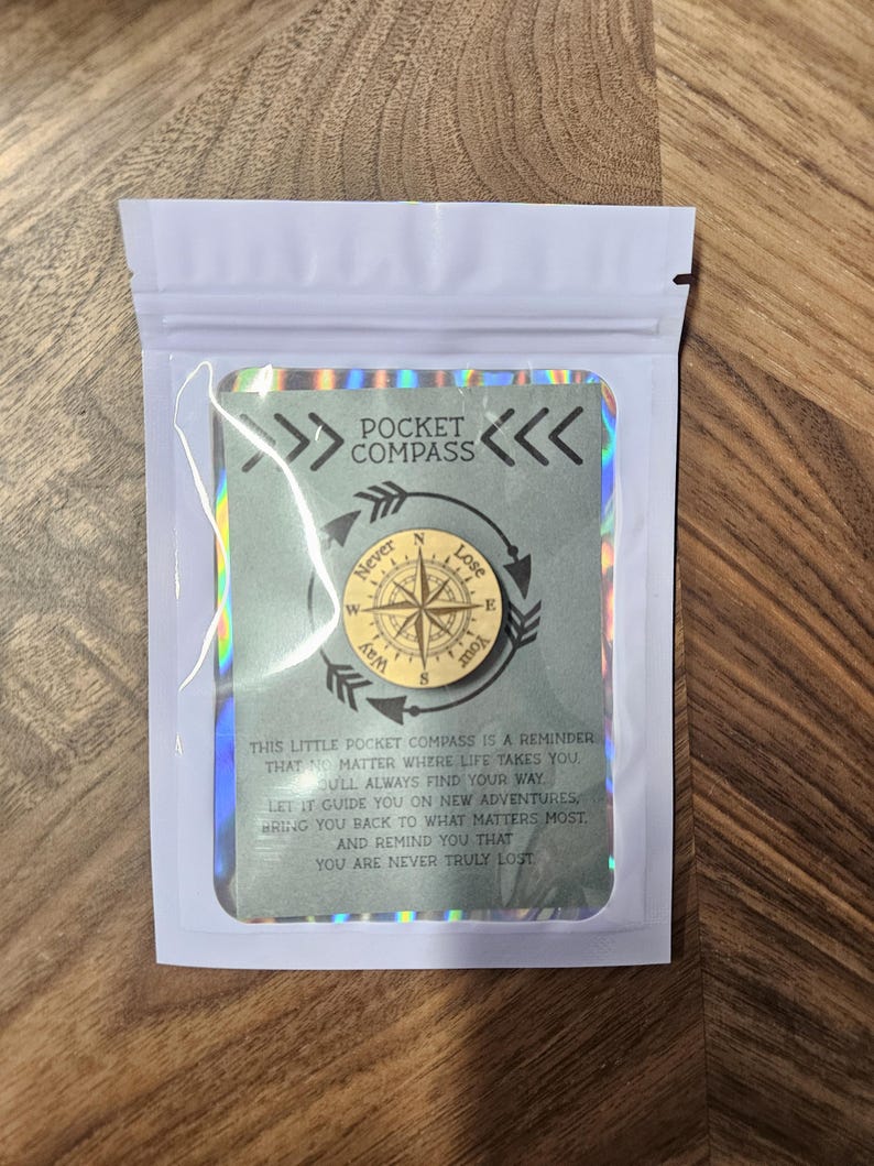 Personalized Pocket Compass Token – A Meaningful Gift for Travelers ...