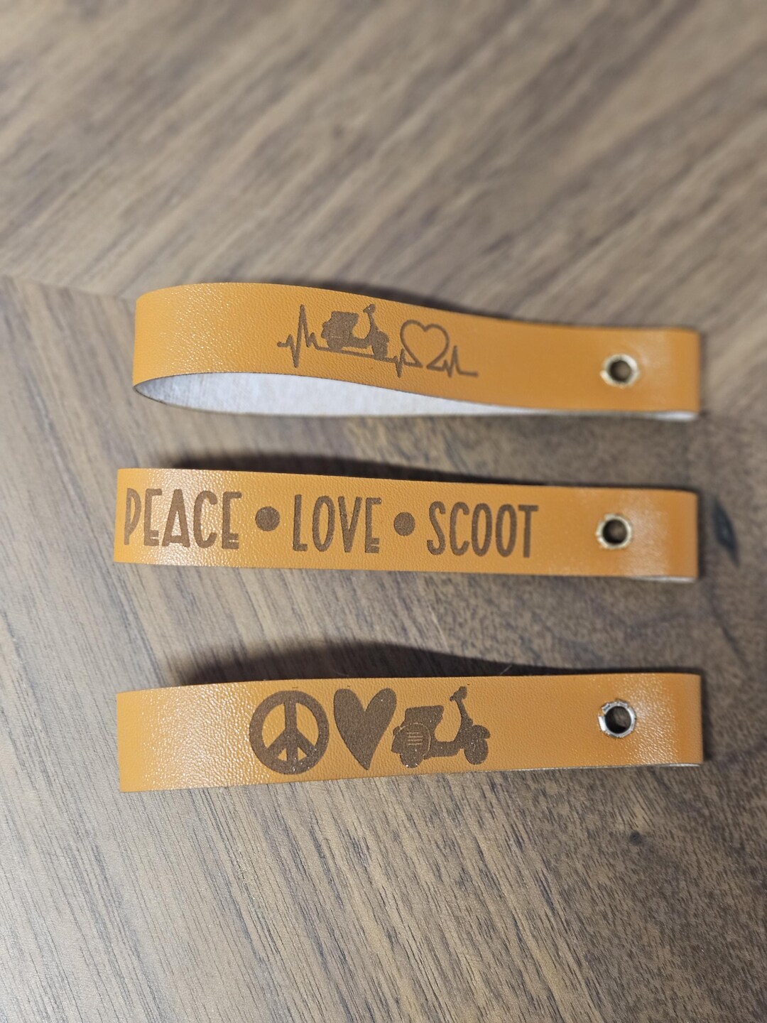 Handmade Faux Leather Scooter Keychain – Vespa Lover Gift, Vintage ...