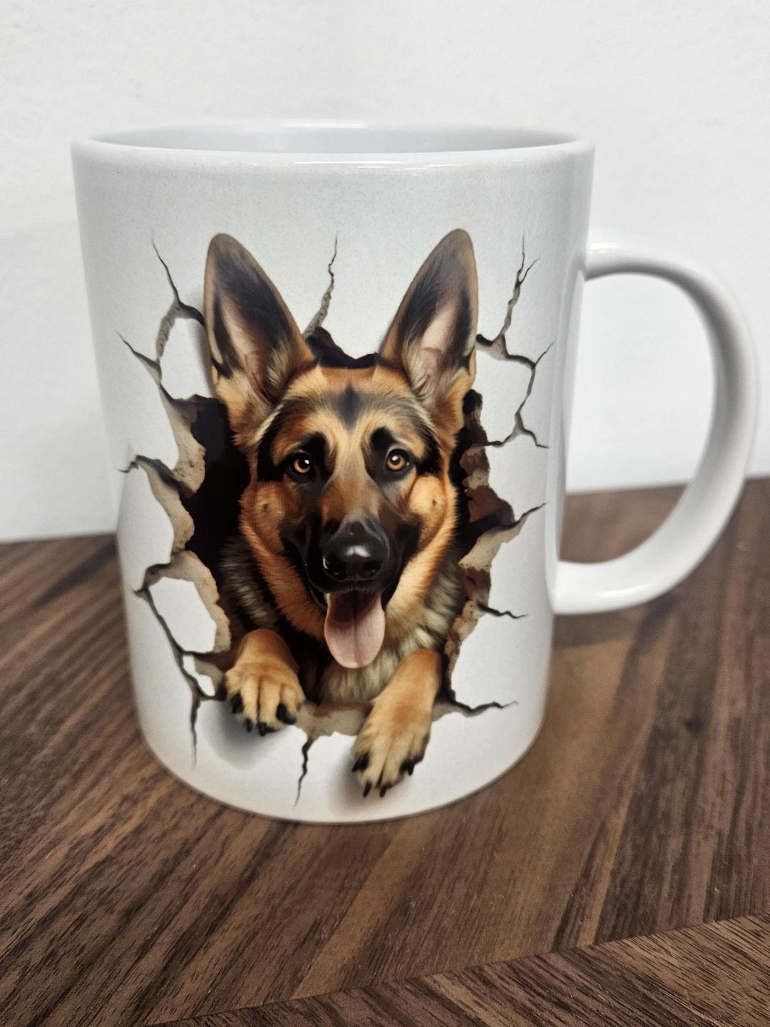 15oz German Shepherd Coffee Mug – Cute 3D Smiling Dog Design for Dog ...