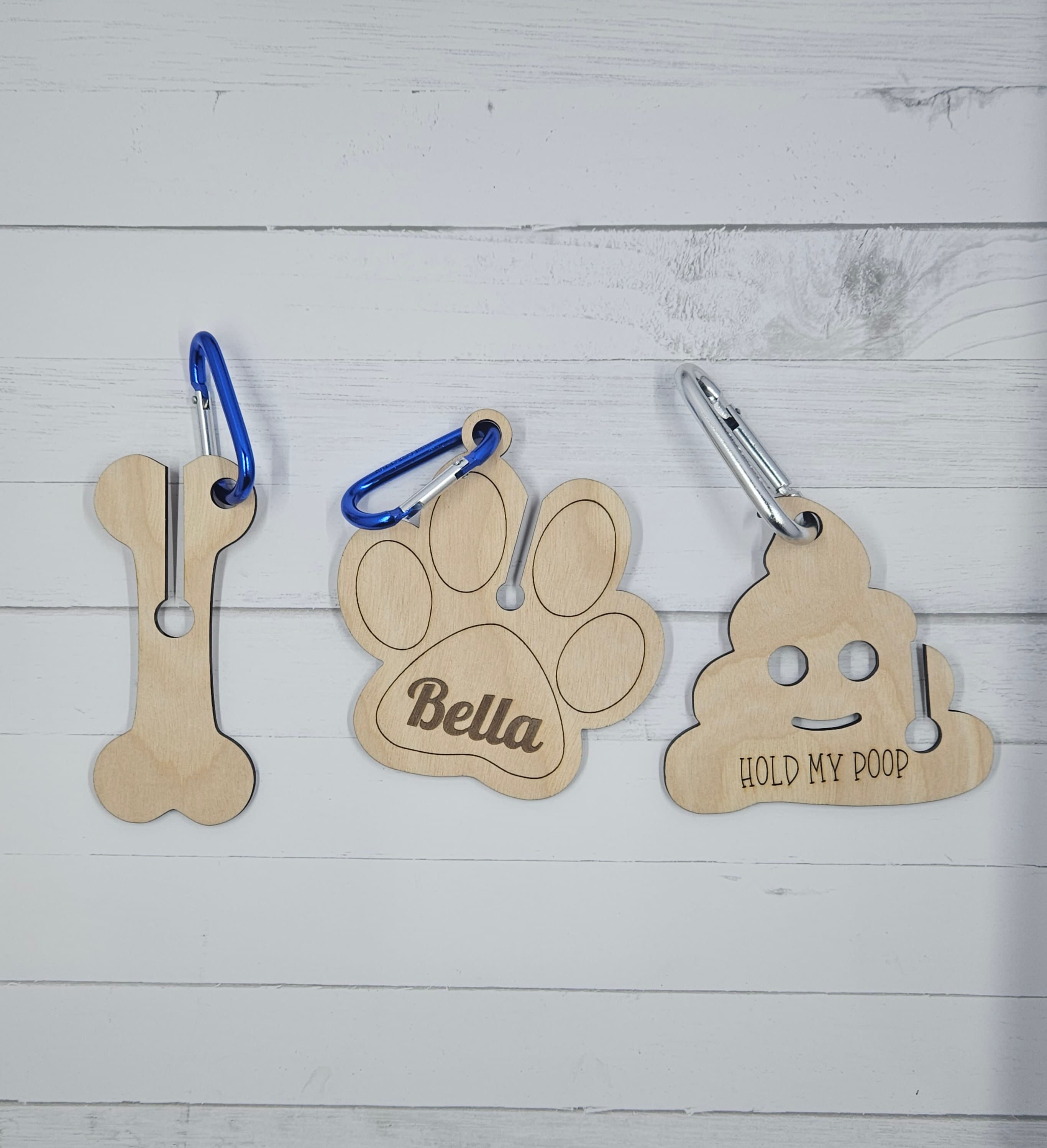 Wood Poop Bag Holder | Hands Free Poop Bag Carrier | Doggie Poop Waste ...