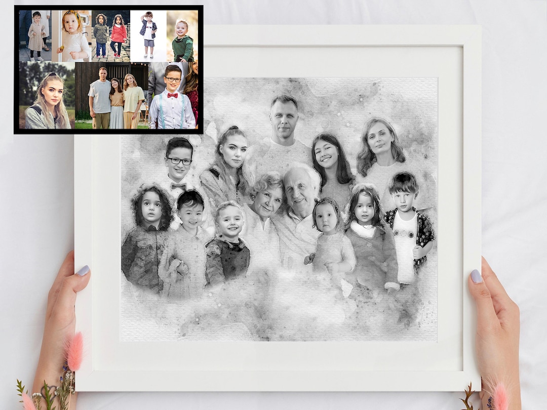 Combine Family Pictures Merge Photos Add People to Photo Custom Family ...