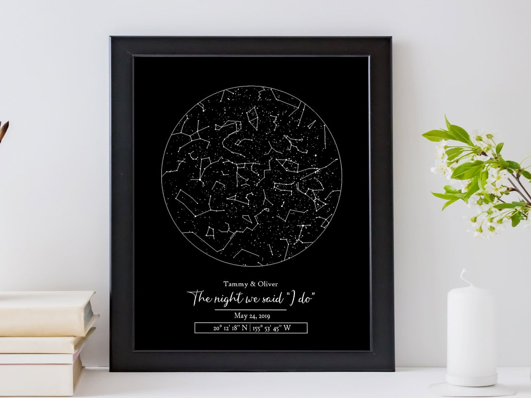 Mapa de estrellas personalizado, Mapa de constelaciones personalizado ...