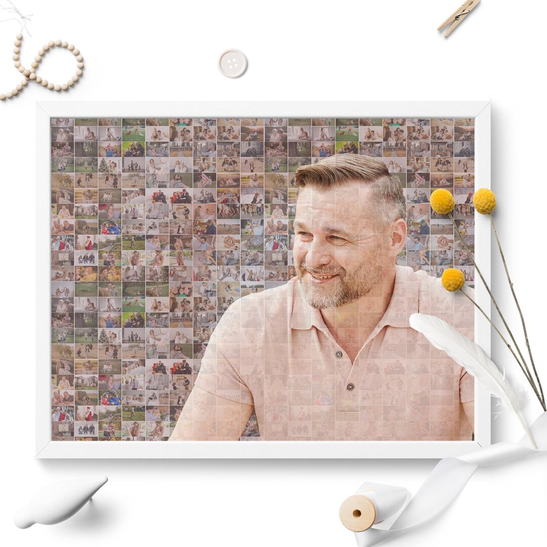 100 Pictures Large Family Photo Collage, Custom Mosaic Photo Collage ...