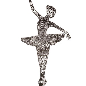 Ballerina Mandala Art Dancer Decor Girls Room Art Framed | Etsy
