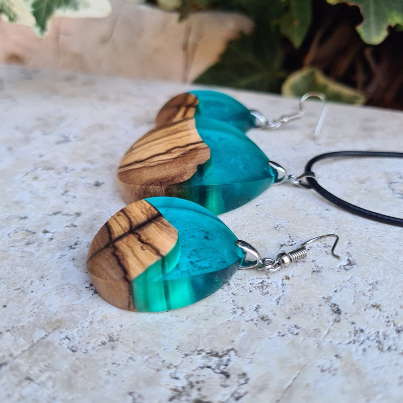 Wood Resin Jewelry - Etsy