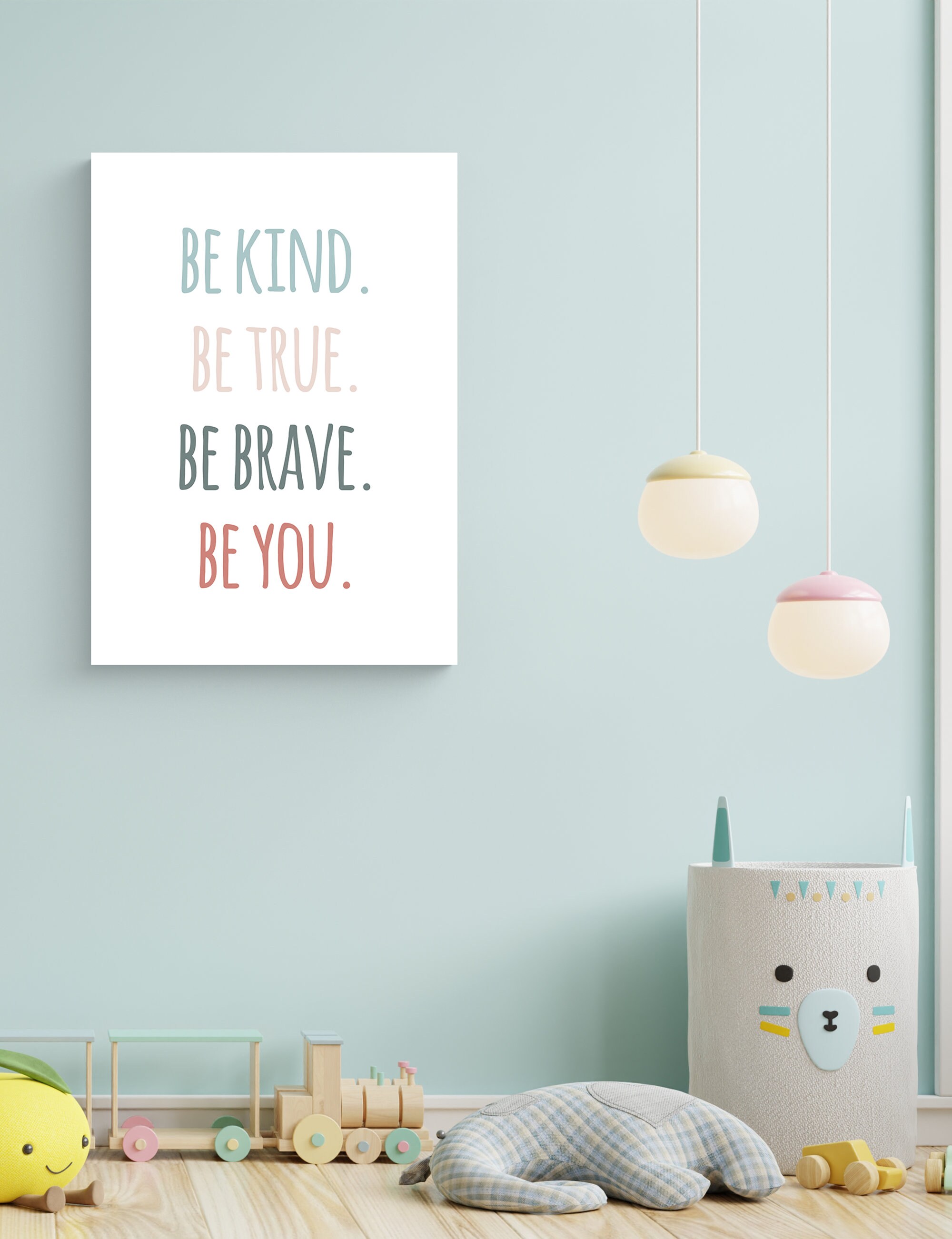 Be Kind Be True Be Brave Be You Kid's Poster Playroom - Etsy UK