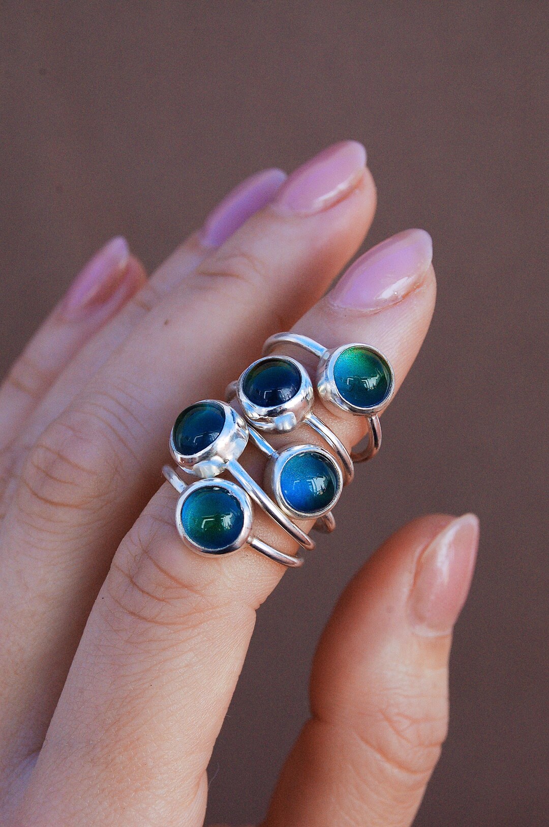 Silver Mood Ring/ Colour Changing Ring/ Magic Ring - Etsy