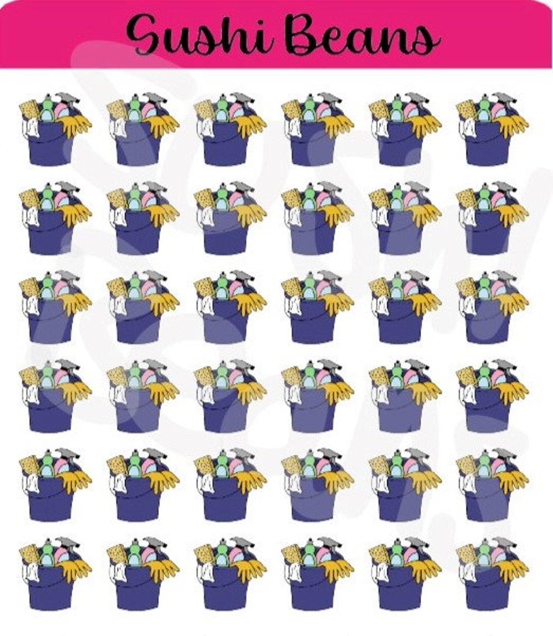 Cleaning Bucket Sheet - Etsy