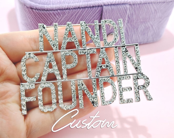 Custom Crystal Name Brooches Pins,personalized Name Brooch Pin ...