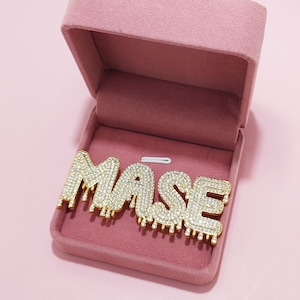 Custom Nameplate With Bling Cuban Chain, Personalized Nickname Necklace ...