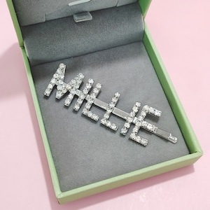 Personalised Name/word Hair Clips, Custom Letters Hair Pin, Sparkling ...