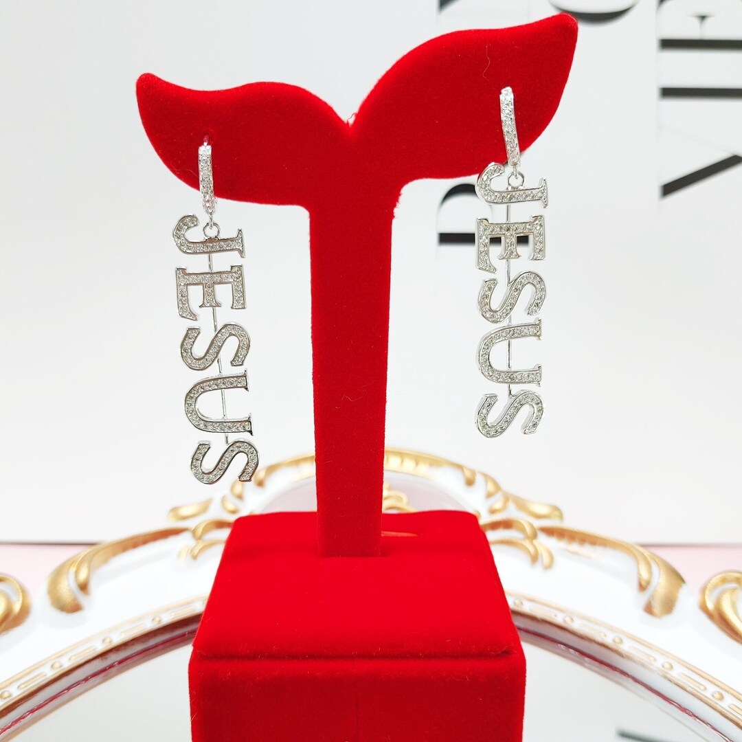 CUSTOM Letters Earrings Pair, Dangle Name Earrings, Personalised Word ...