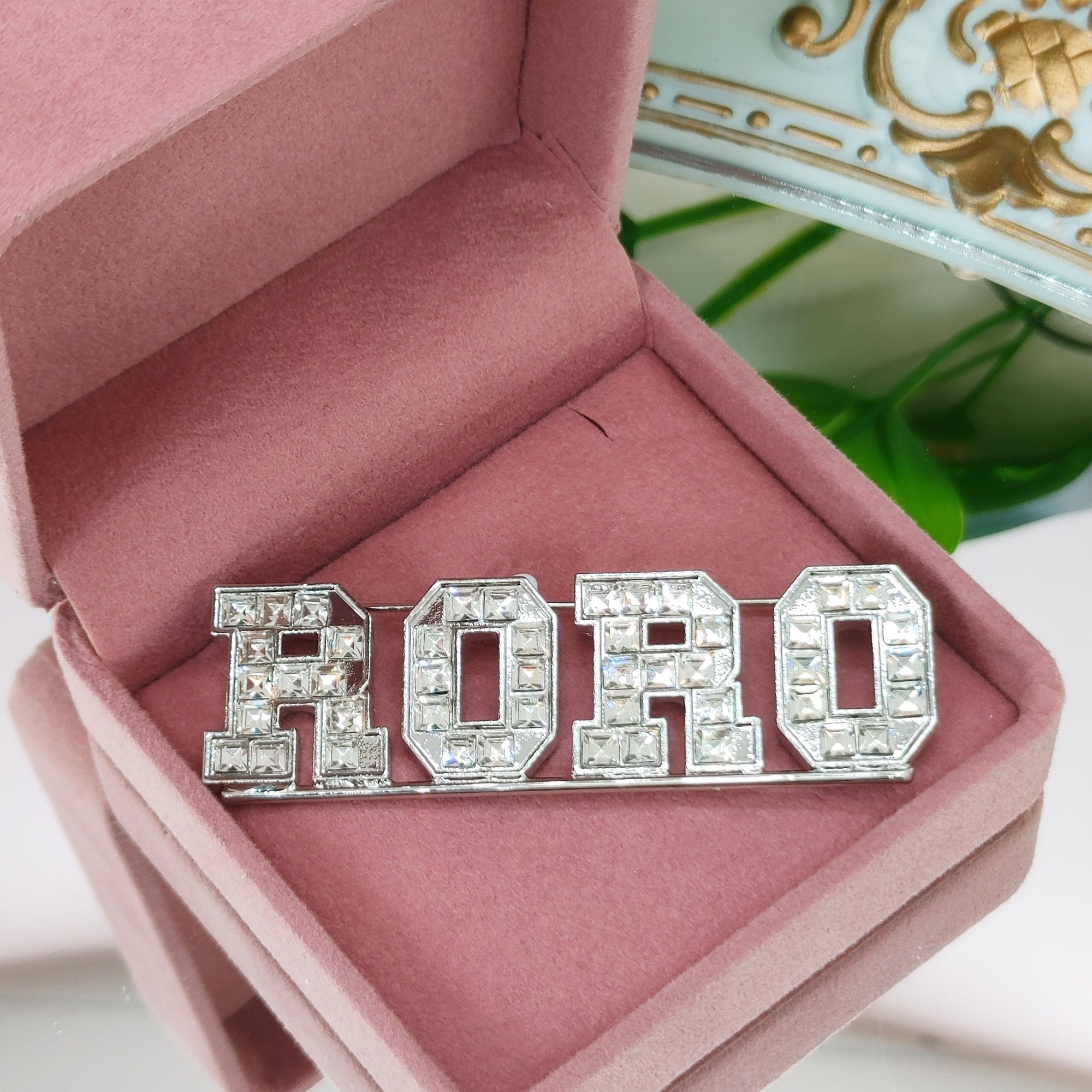 CUSTOM Bling-bling Words Pins, Handmade Name Brooch Pin, Personalised ...