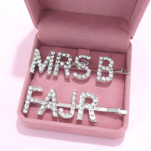 Personalised Name/word Hair Clips, Custom Letters Hair Pin, Sparkling ...