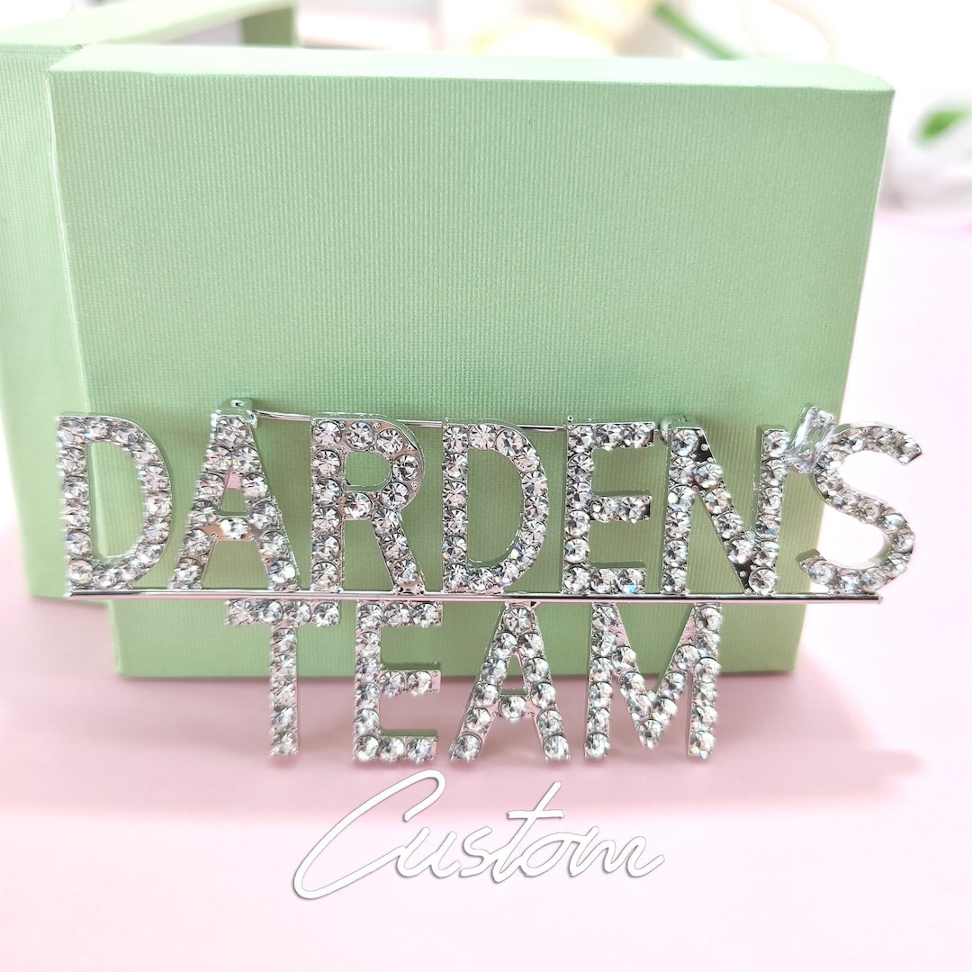 Customized Team Members Pin, Personalized Brooch Pin, Name Badge, Name ...