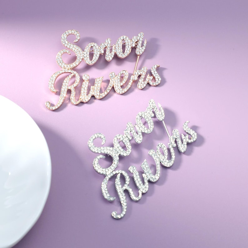 CUSTOM Script Letters Sorority Lapel Pin, Personalized Soror Name ...