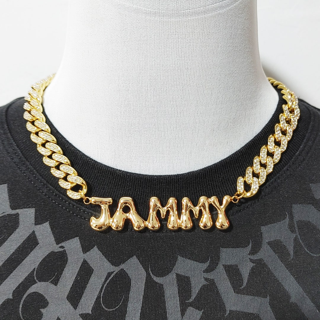 New Arrival Bubble Letters Nameplate Necklace, Personalized 3d Balloon ...