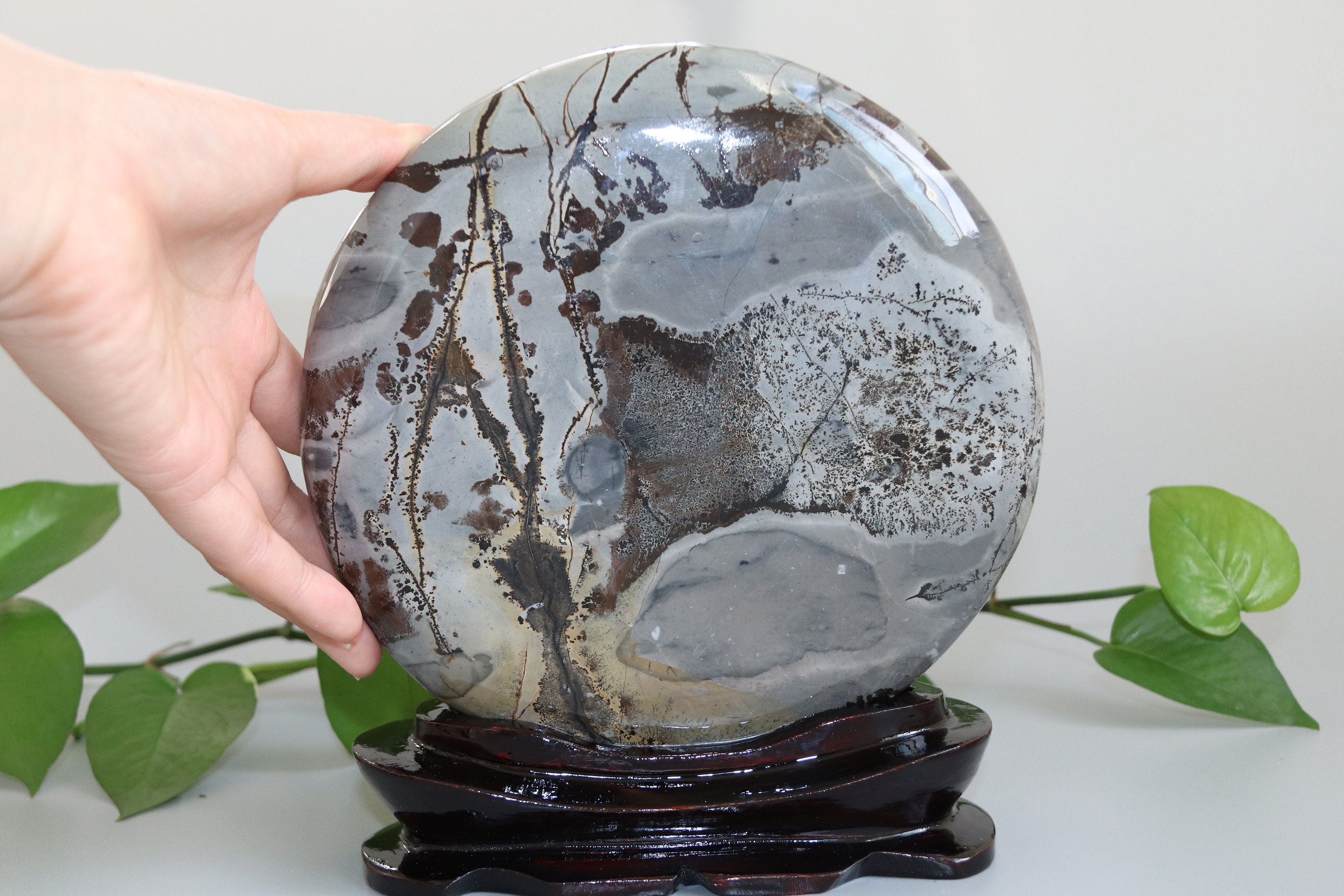 7 '' Natural Chinese Painting Stone Natural - Etsy