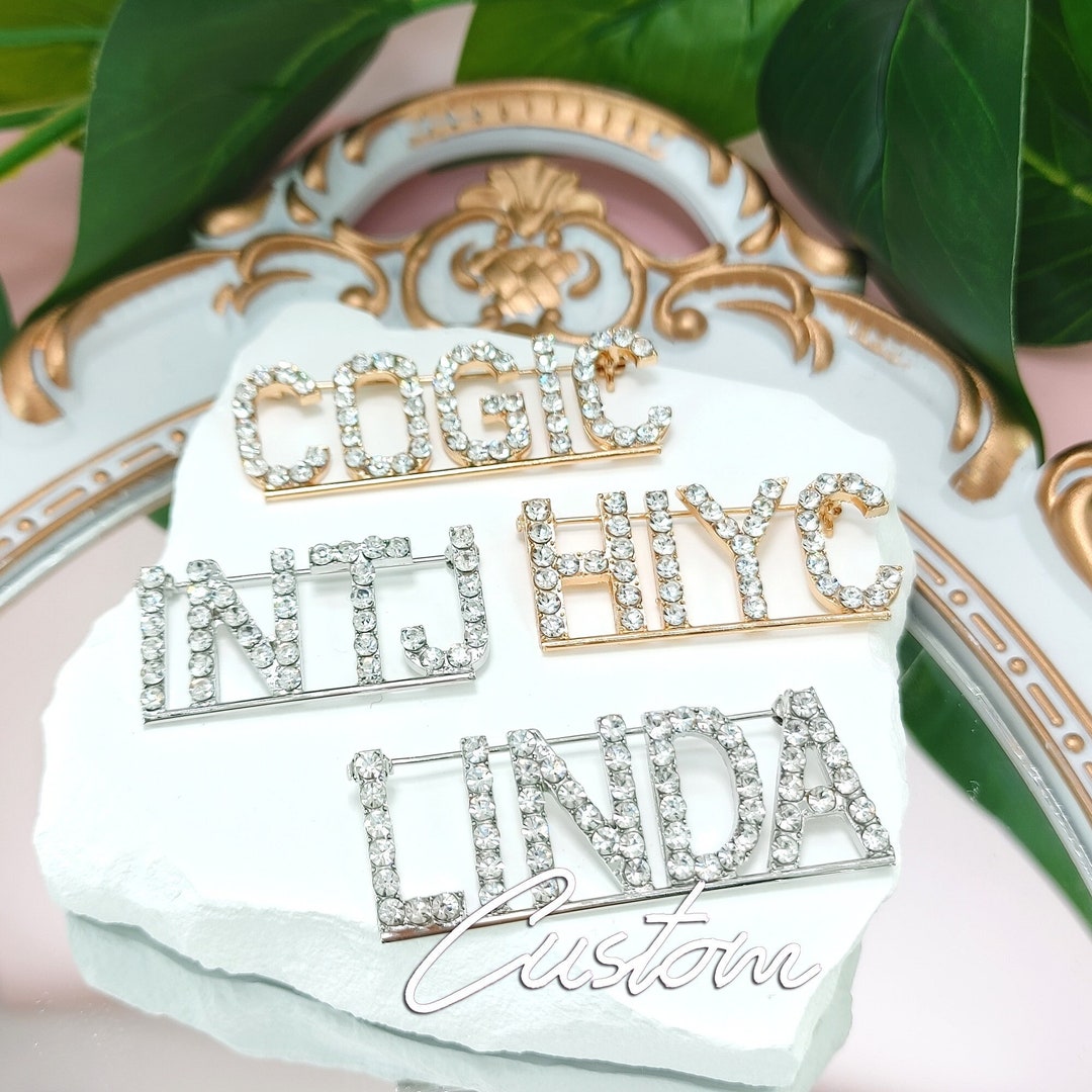 CUSTOM Name/letters Lapel Pin, Personalized Name Tags, Monogram Dress ...