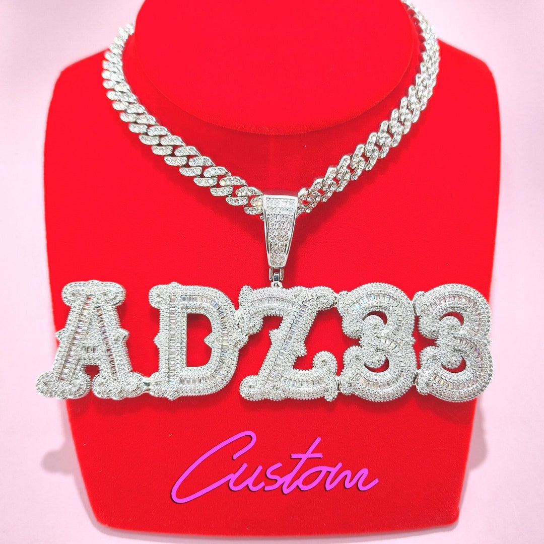 Hot Trendy Gothic Style Letters Custom Pendant, Nameplate Necklace ...