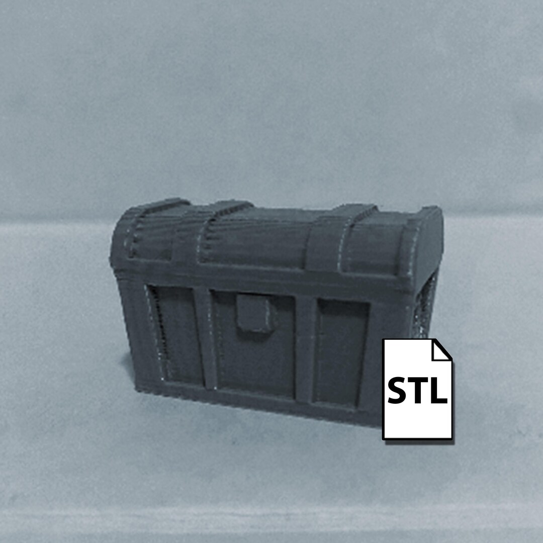 Large Treasure Chest STL | D&D Fantasy Loot Chest | Printable 3D Model ...