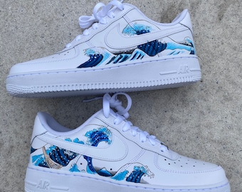 Custom Wave and Dragon Nike Air Force 1 - Etsy