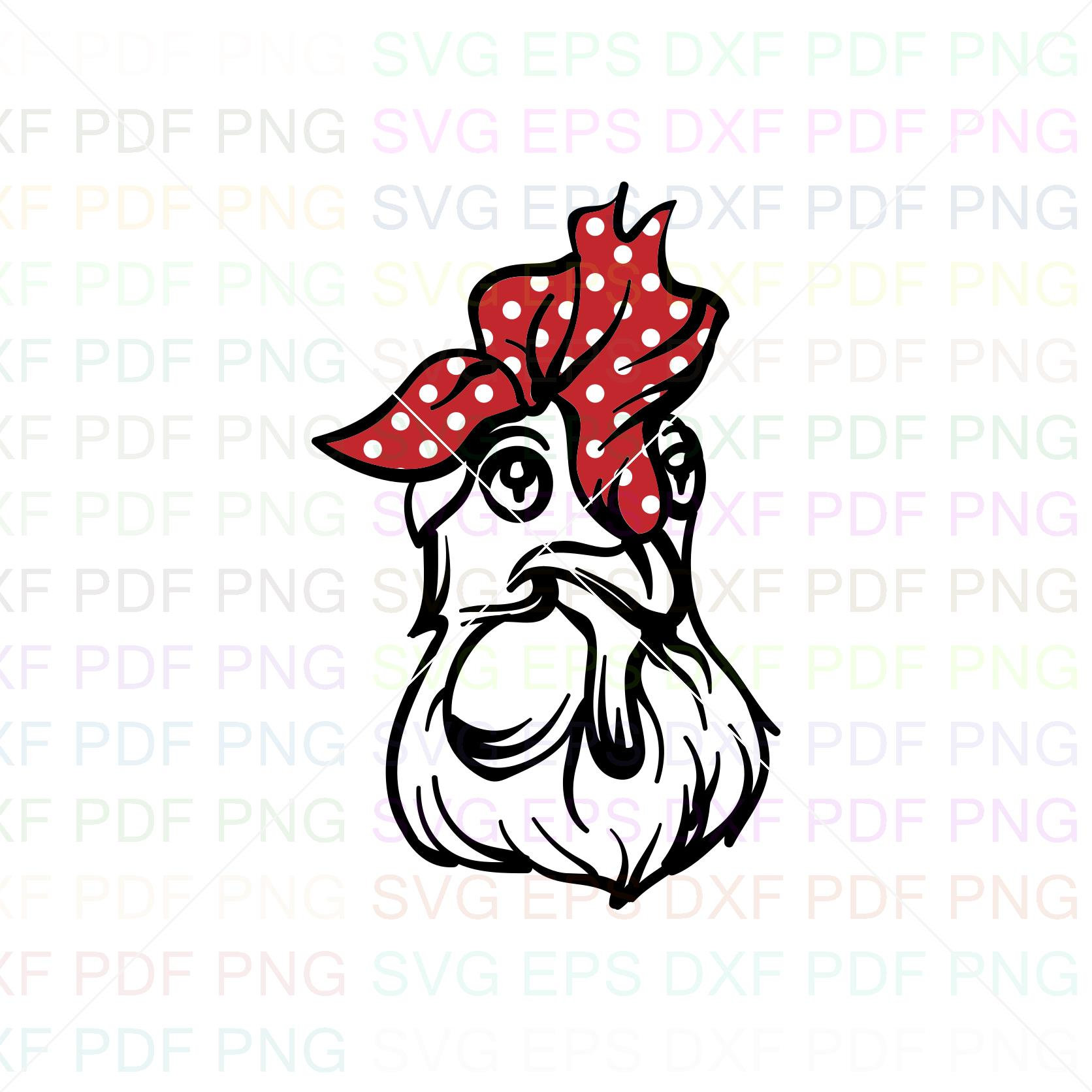 Chicken 01 Svg Dxf Eps Pdf Png Cricut Cutting file Vector | Etsy