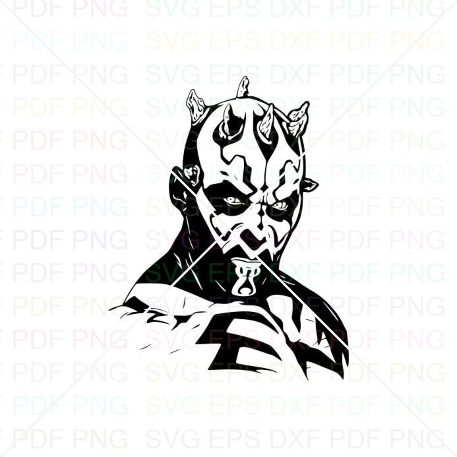 Darth Maul Svg Dxf Eps Pdf Png Cricut Cutting file Vector | Etsy