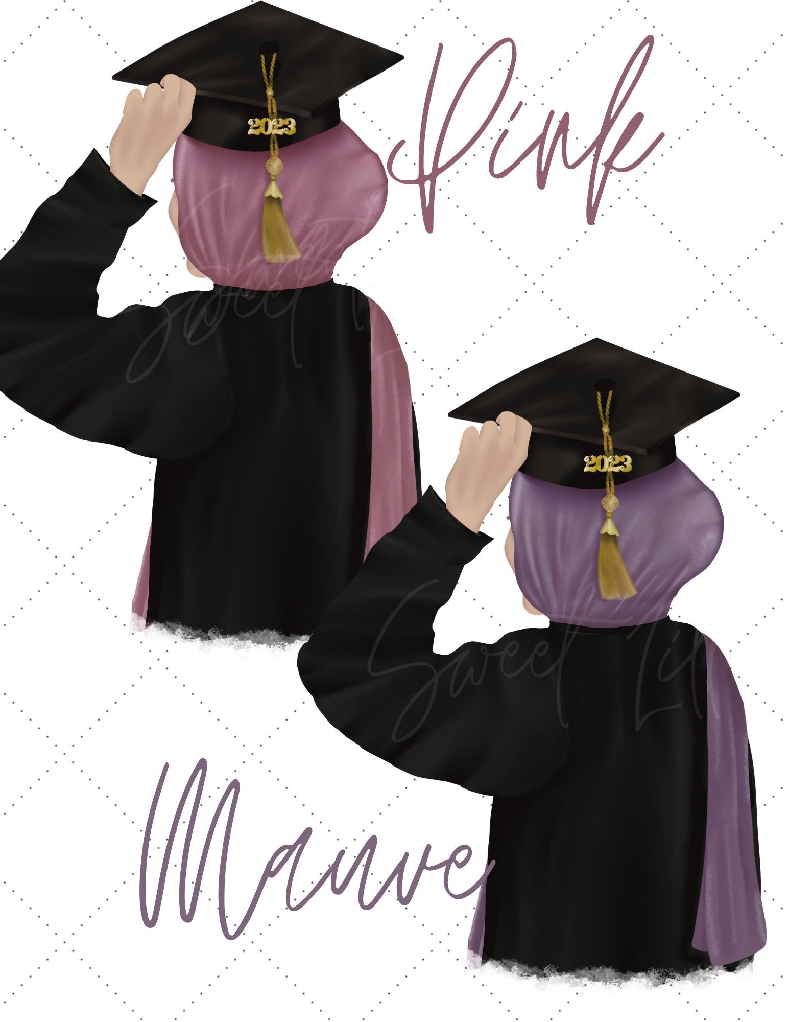 Woman in Hijab Holding Her Hat Graduation Clip Art Illustration ...