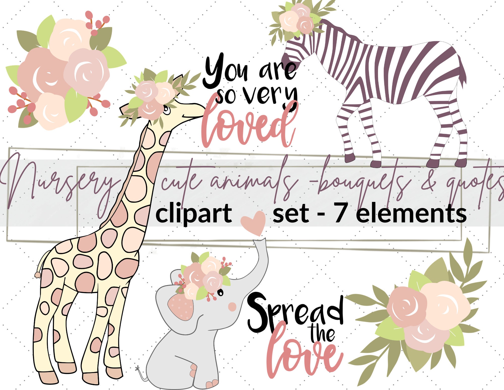 Zebra Print Baby Shower Clip Art