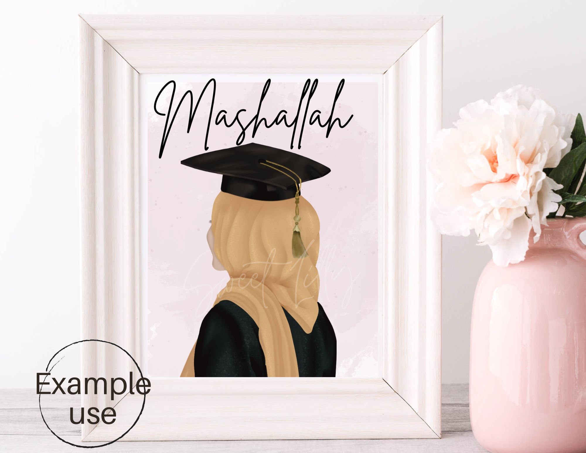 Hijabi Graduation Clip Art Illustration | Islamic Clip Art | Graduated ...