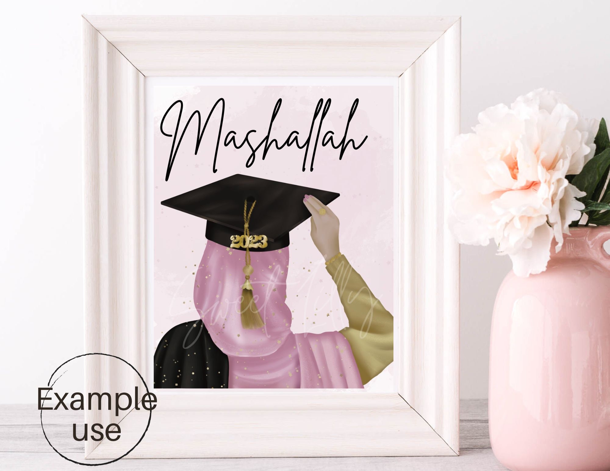 Hijabi Woman Graduation Clipart Illustration 2023 Muslim Woman ...