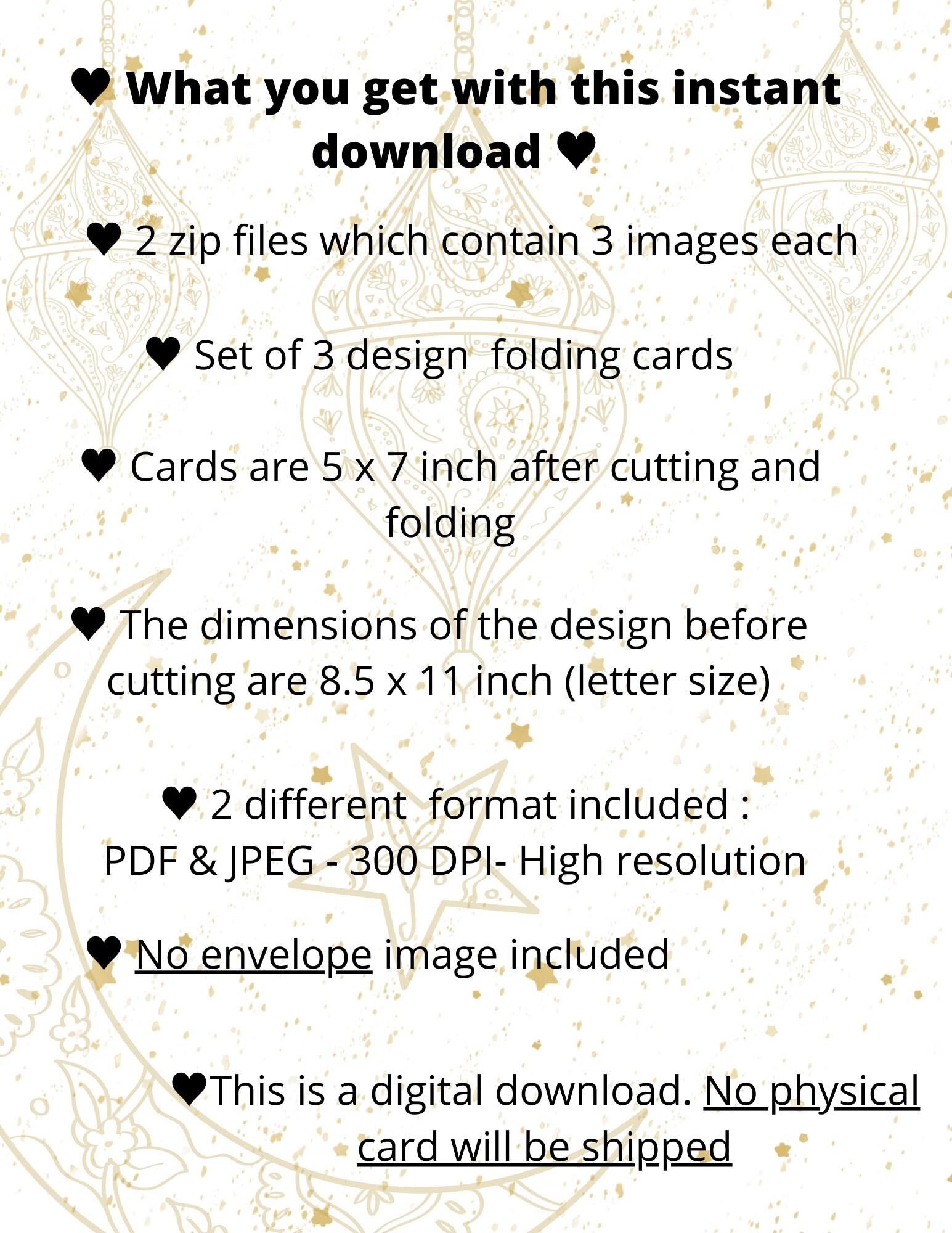 Eid Printable 5 X 7 Folded Card - Eid Digital Greeting Card - Cupcake ...