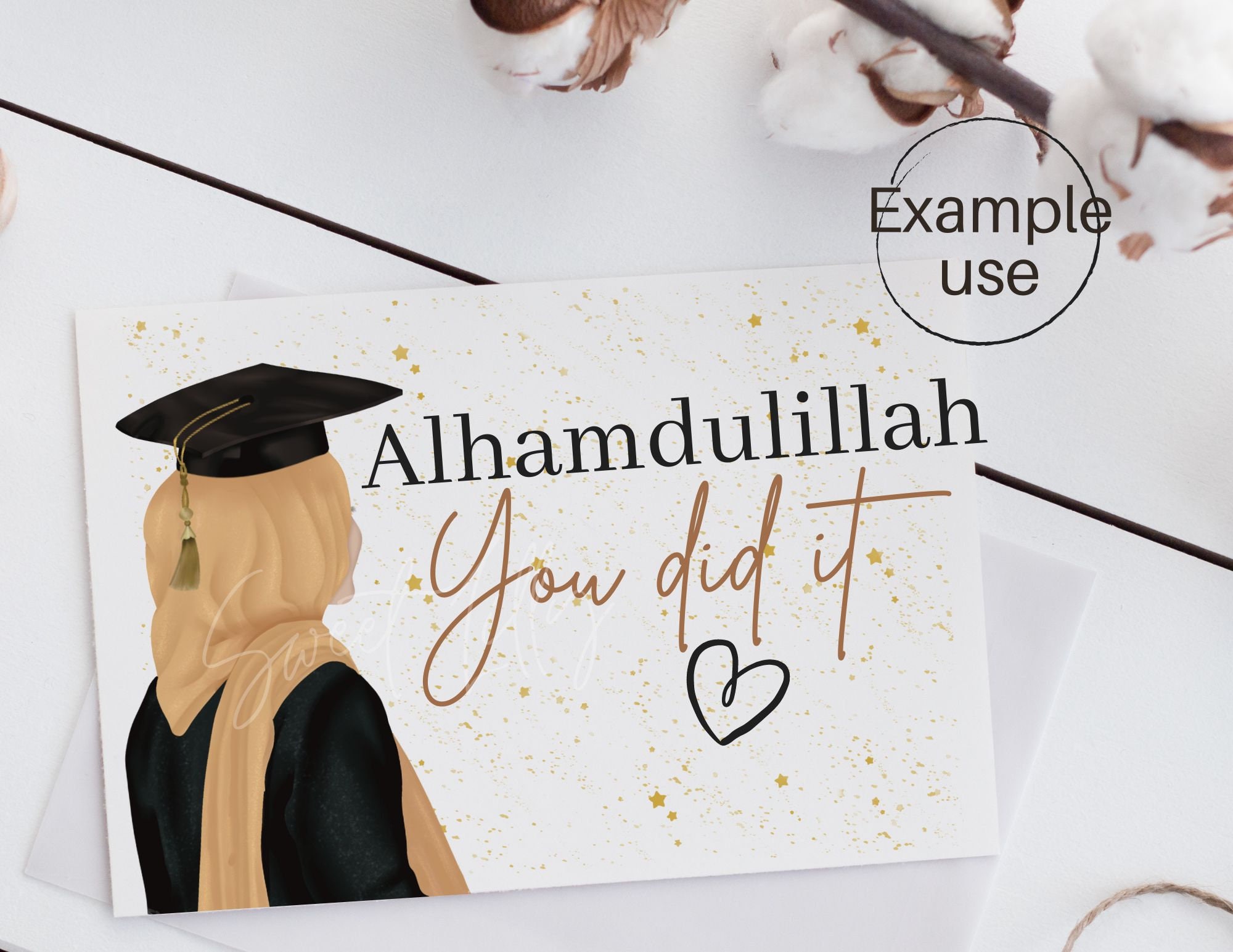 Hijabi Graduation Clip Art Illustration | Islamic Clip Art | Graduated ...