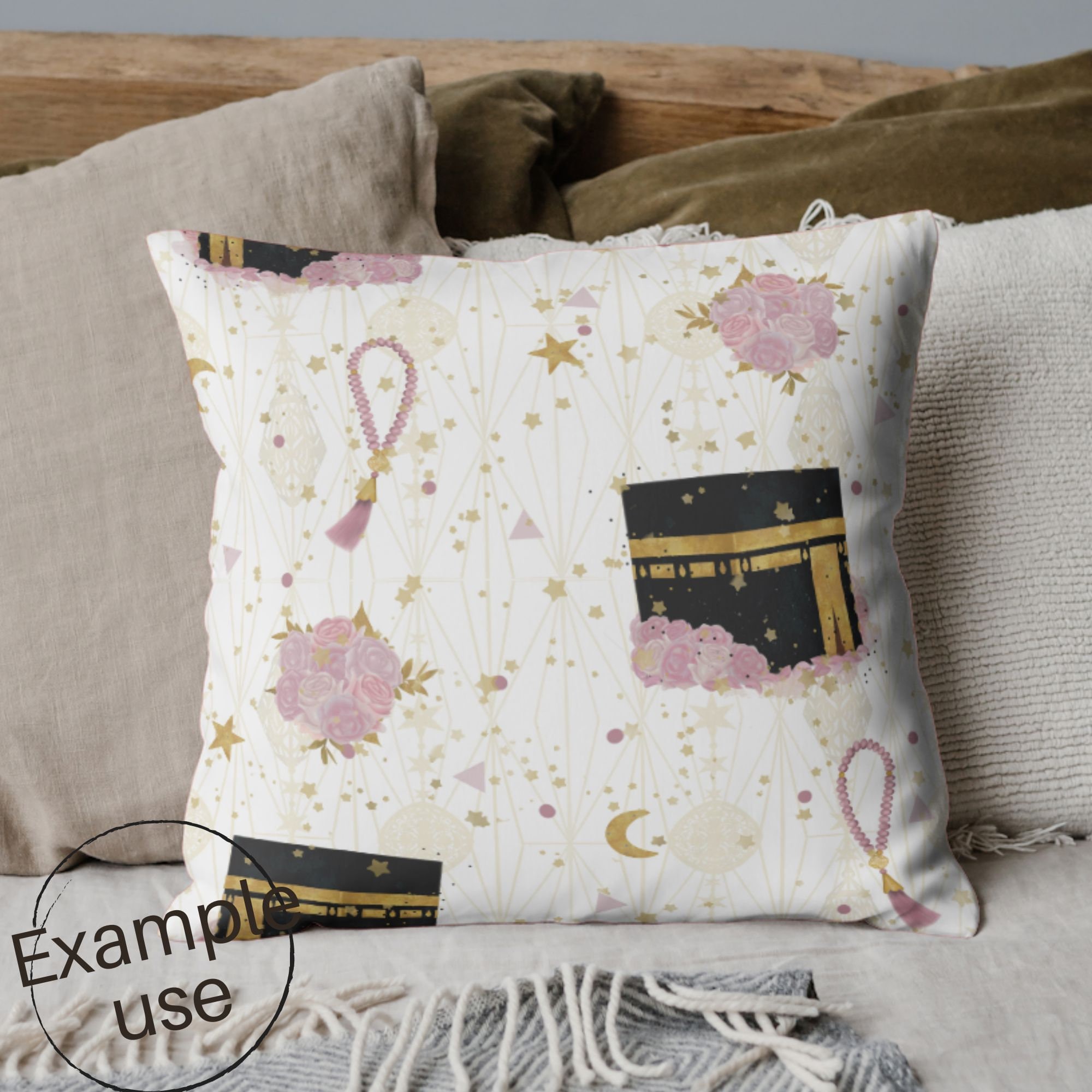 Islamic Digital Floral Kaaba Seamless Pattern Islamic Repeat Pattern ...