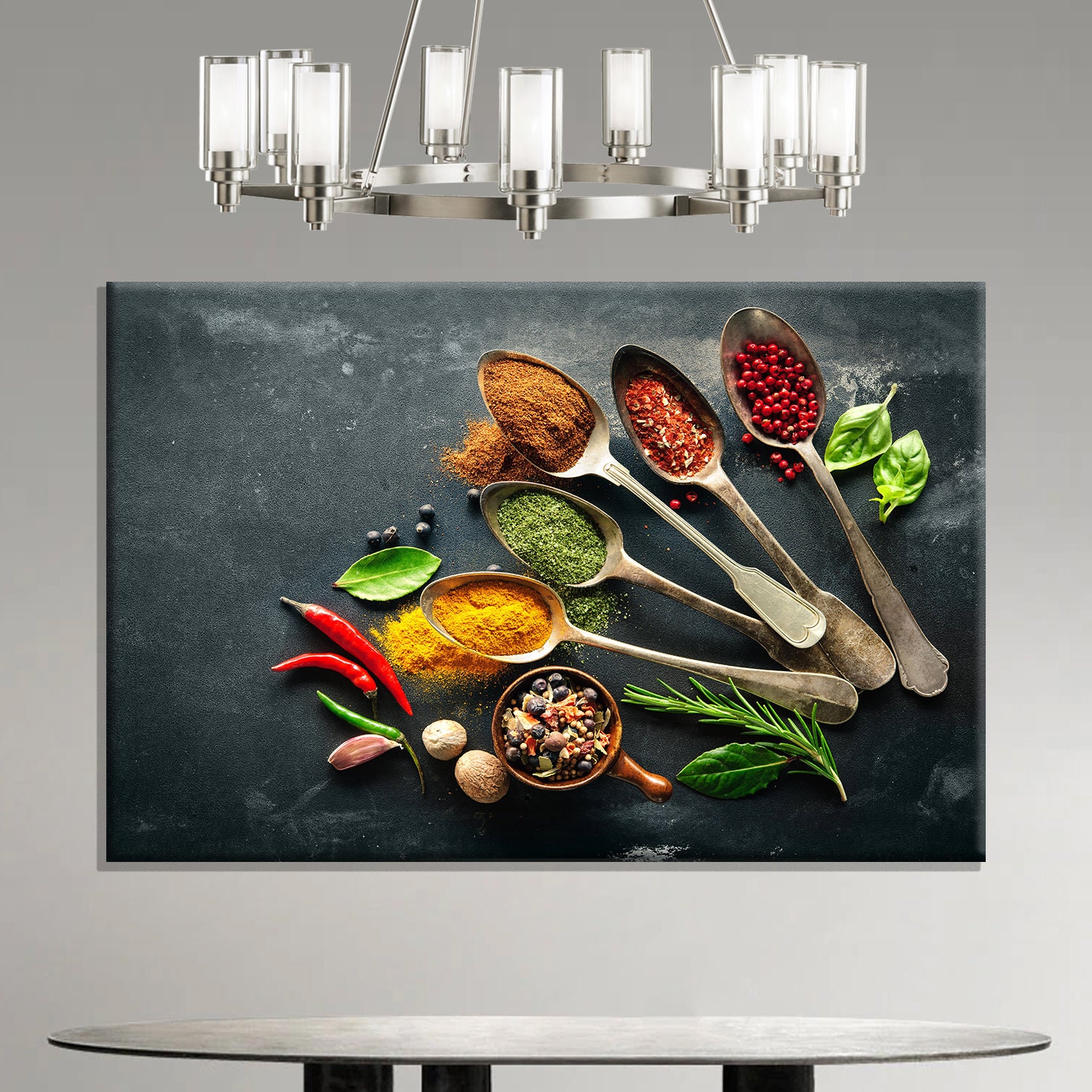 Indian Spices Canvas Print, Indian Food Wall Art, Restaurant Decor ...