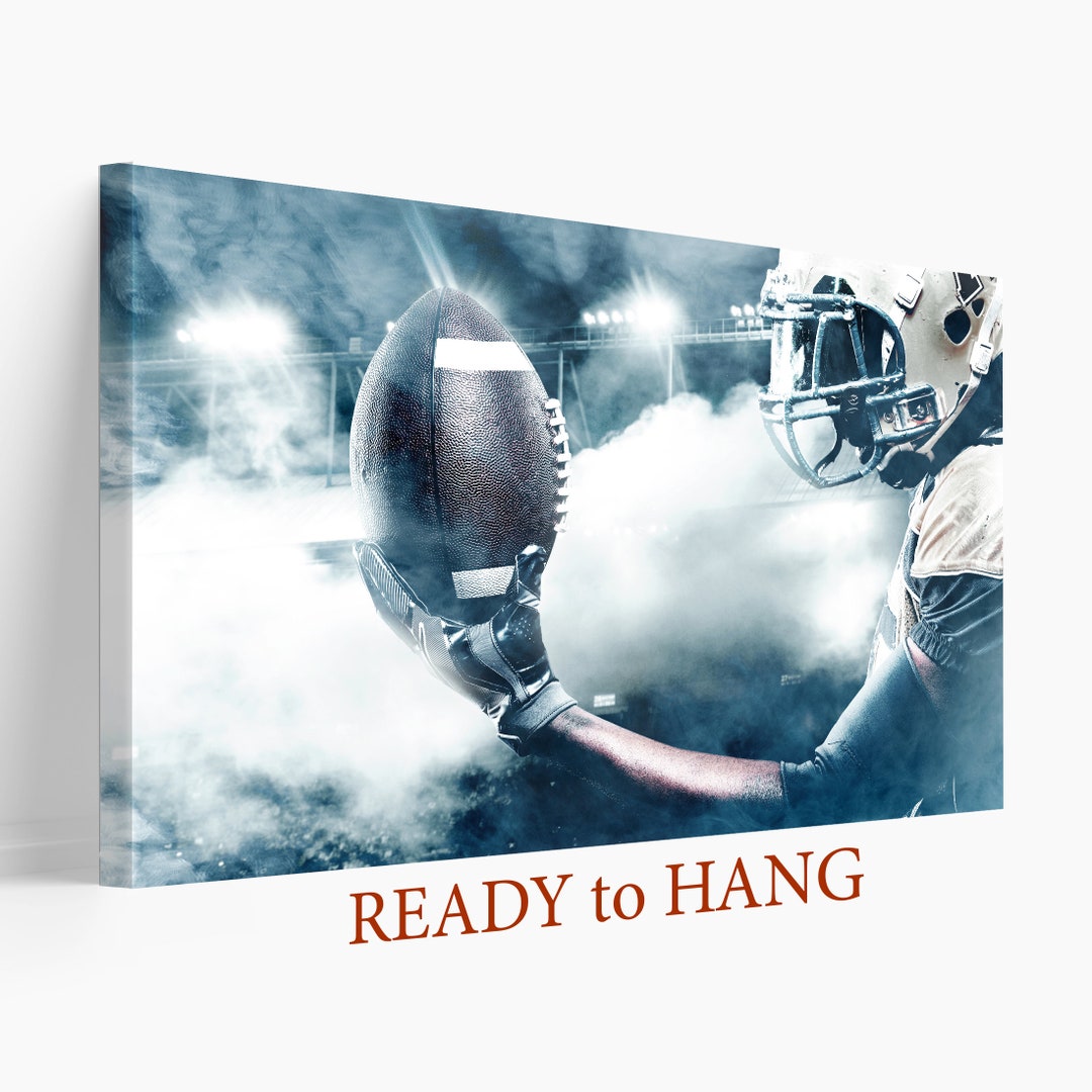 Football Player Canvas Print, Football Wall Art, Football Canvas Art ...