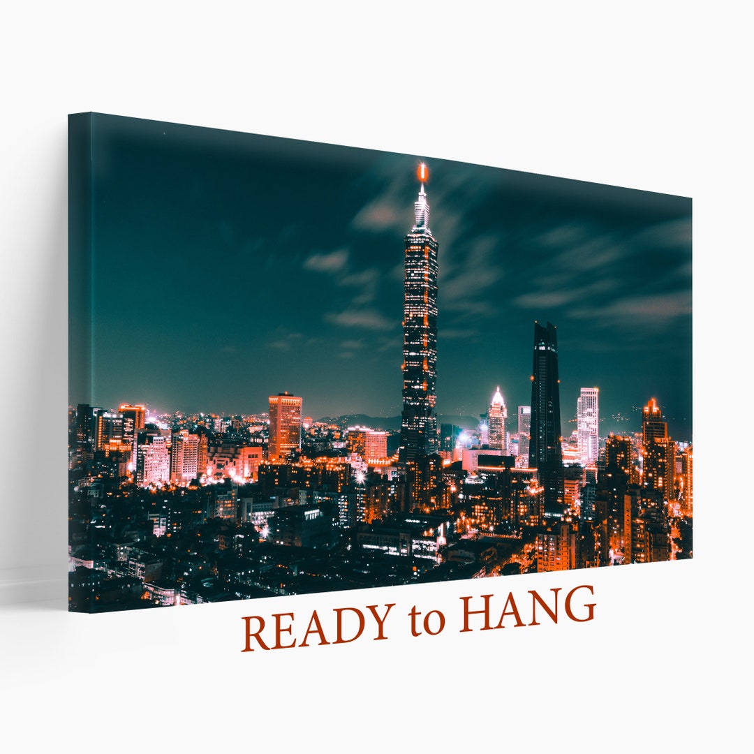Taipei Modern Wall Art, City Art, Taipei Fashion Wall Decor, Taipei ...