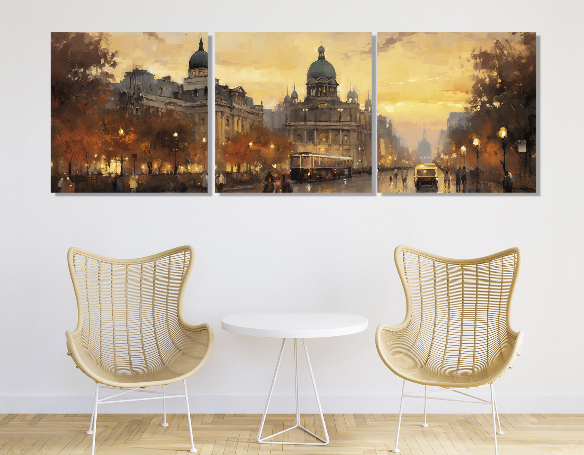 Vintage Belgrade Downtown Canvas Print, Belgrade Painting, Retro ...