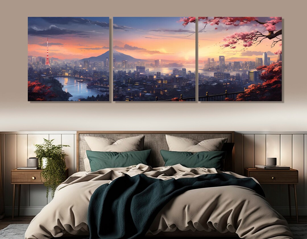 Large Tokyo Skyline Canvas Print, Tokyo Wall Art, Stunning Tokyo ...