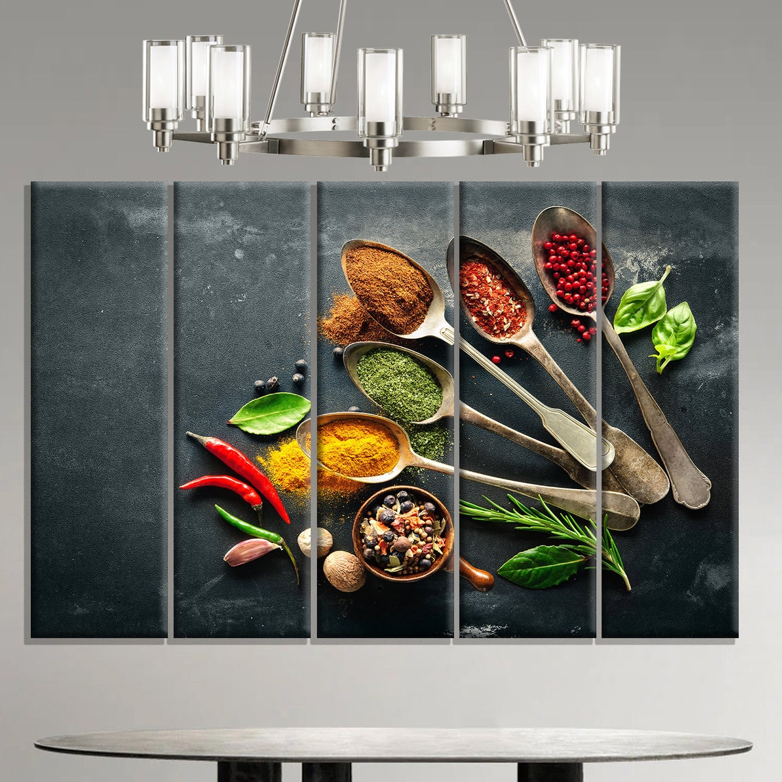Indian Spices Canvas Print, Indian Food Wall Art, Restaurant Decor ...