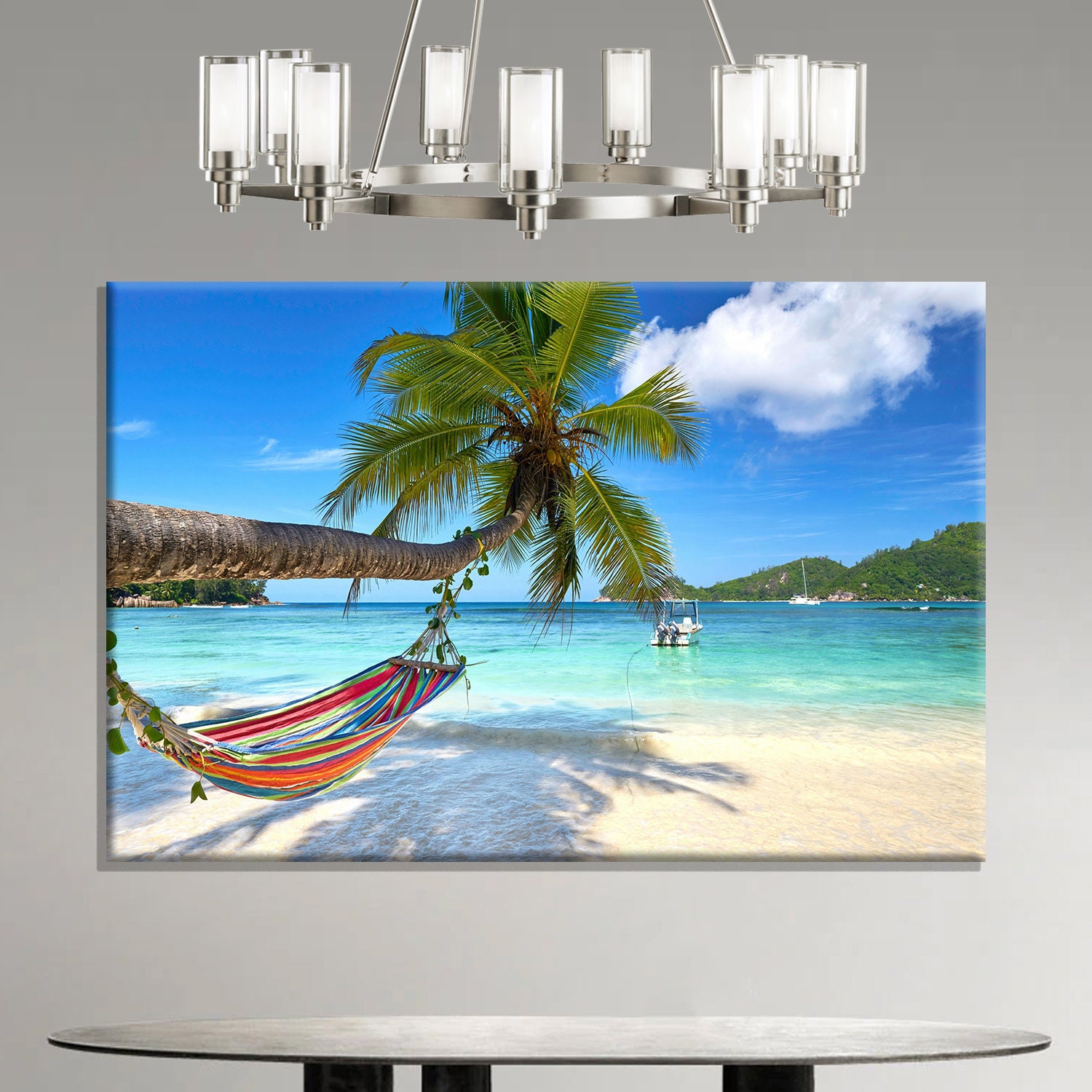 Tropical Beach Canvas Print, Ocean Beach Canvas Art, Tropical Beach ...