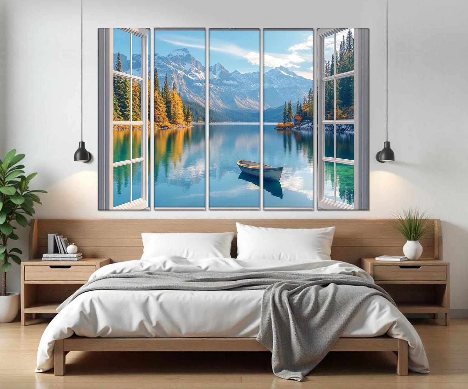 Window Opening to Banff National Park Canvas Print, Alberta Wall Art ...