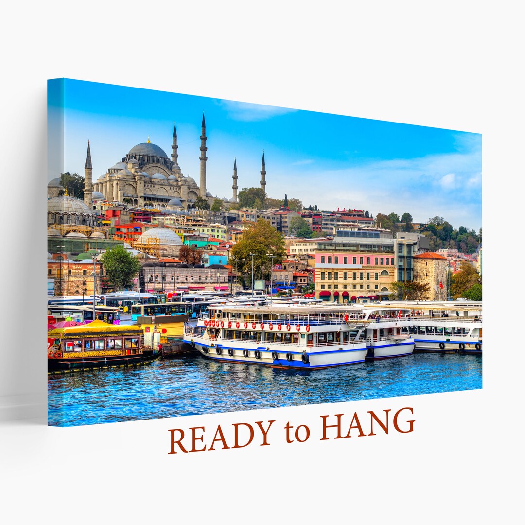 The Blue Mosque Wall Art, Turkish Landmarks Canvas, Turkish Landscape ...