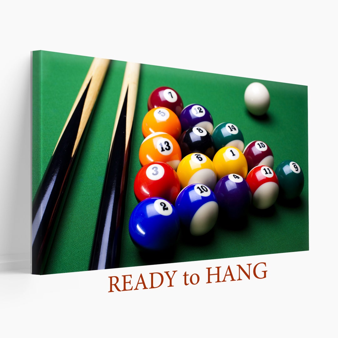 Billiards Wall Art, Billiards Canvas Print, Game Room Decor, Pool Wall ...