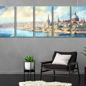 Impressive Valletta Canvas Print, Large Malta Wall Art, Stunning ...