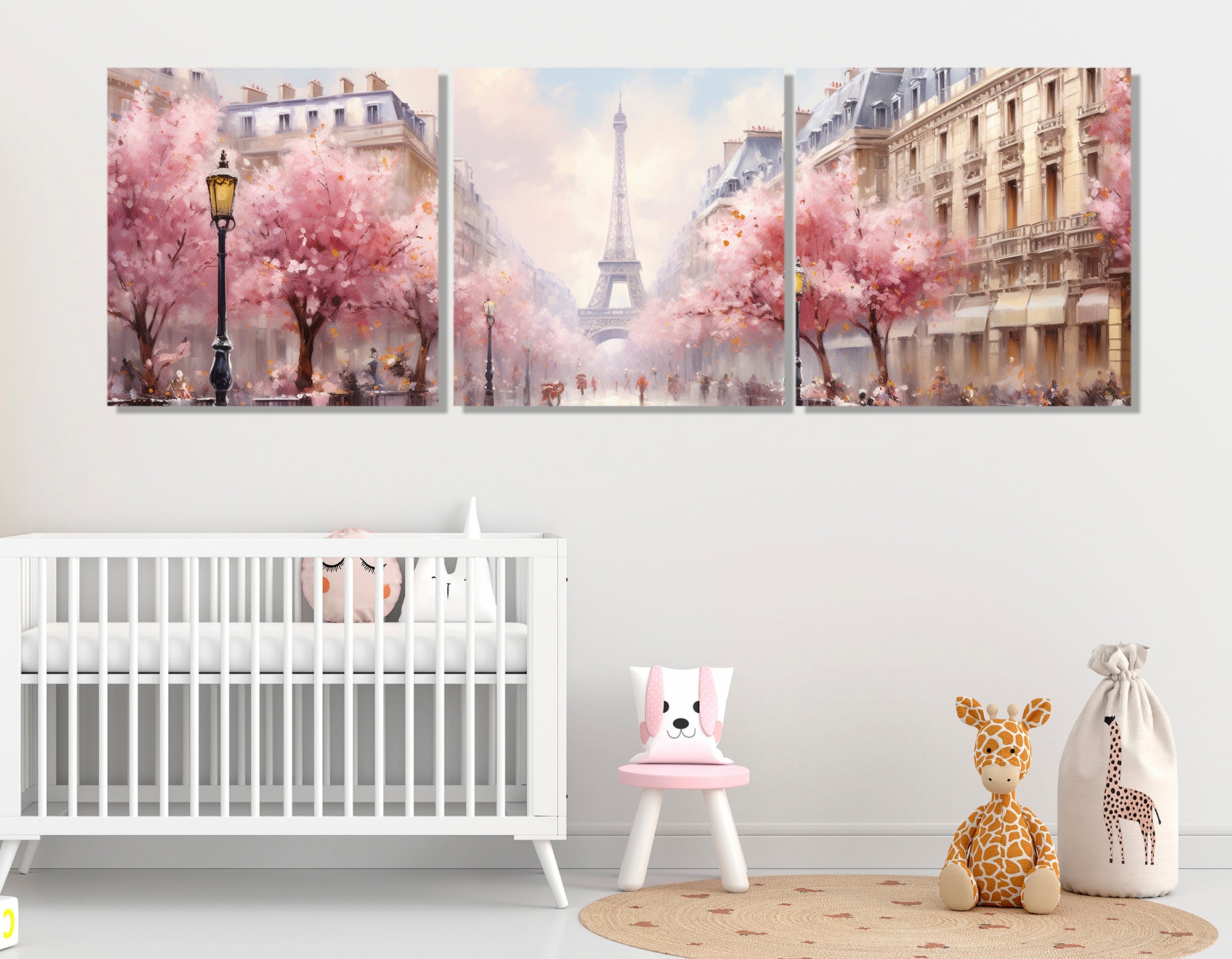 Large Paris Wall Art, Stunning Paris Painting Canvas Print, Impressive ...