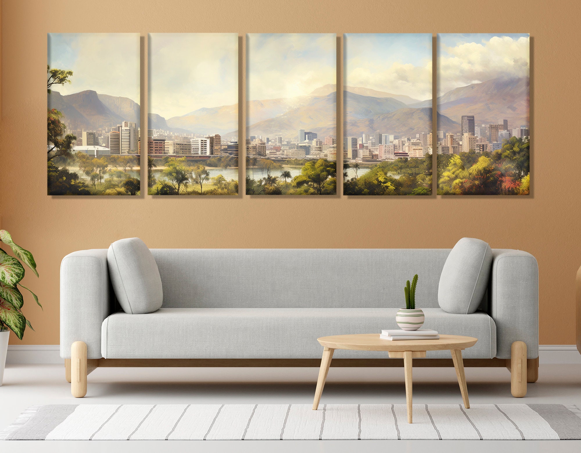 Scenic Caracas Skyline, Caracas Canvas Print, Large Caracas Painting ...