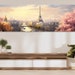 Large Paris Canvas Art, Beautiful Paris Panorama Painting Canvas Print ...