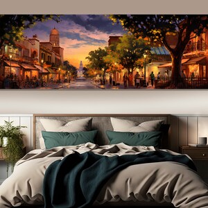 Large Albuquerque Wall Art, Impressive Albuquerque Retro Painting ...